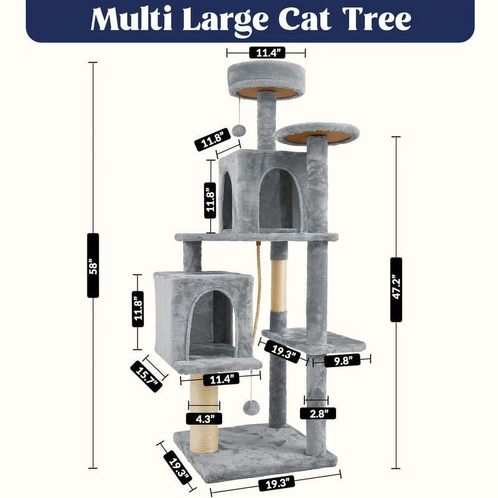 【Deals for You Days】Cat Tree / Tower for Indoor with Green Leaves, Cat ...