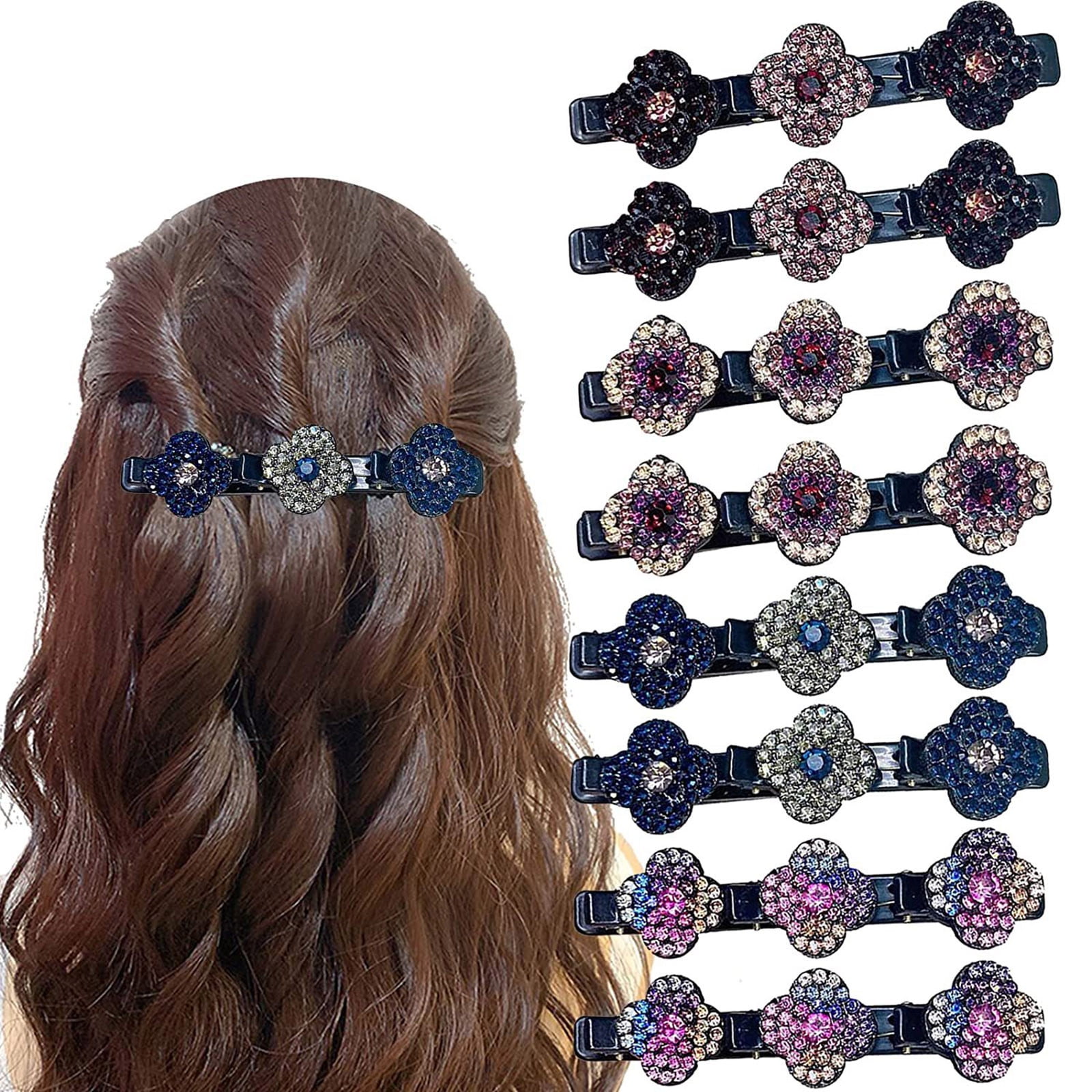 Deals of The Day Clearance! Topliu 8PCS Rhinestone Hair Clips,Sparkling ...