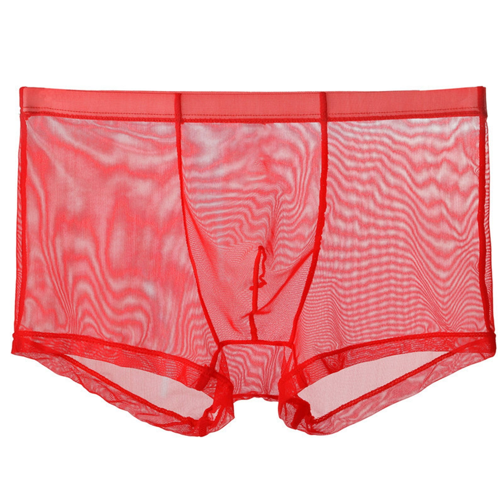 Abomasnow Men's Traceless Underwear Ice Silk Boxer Brief Sexy See ...