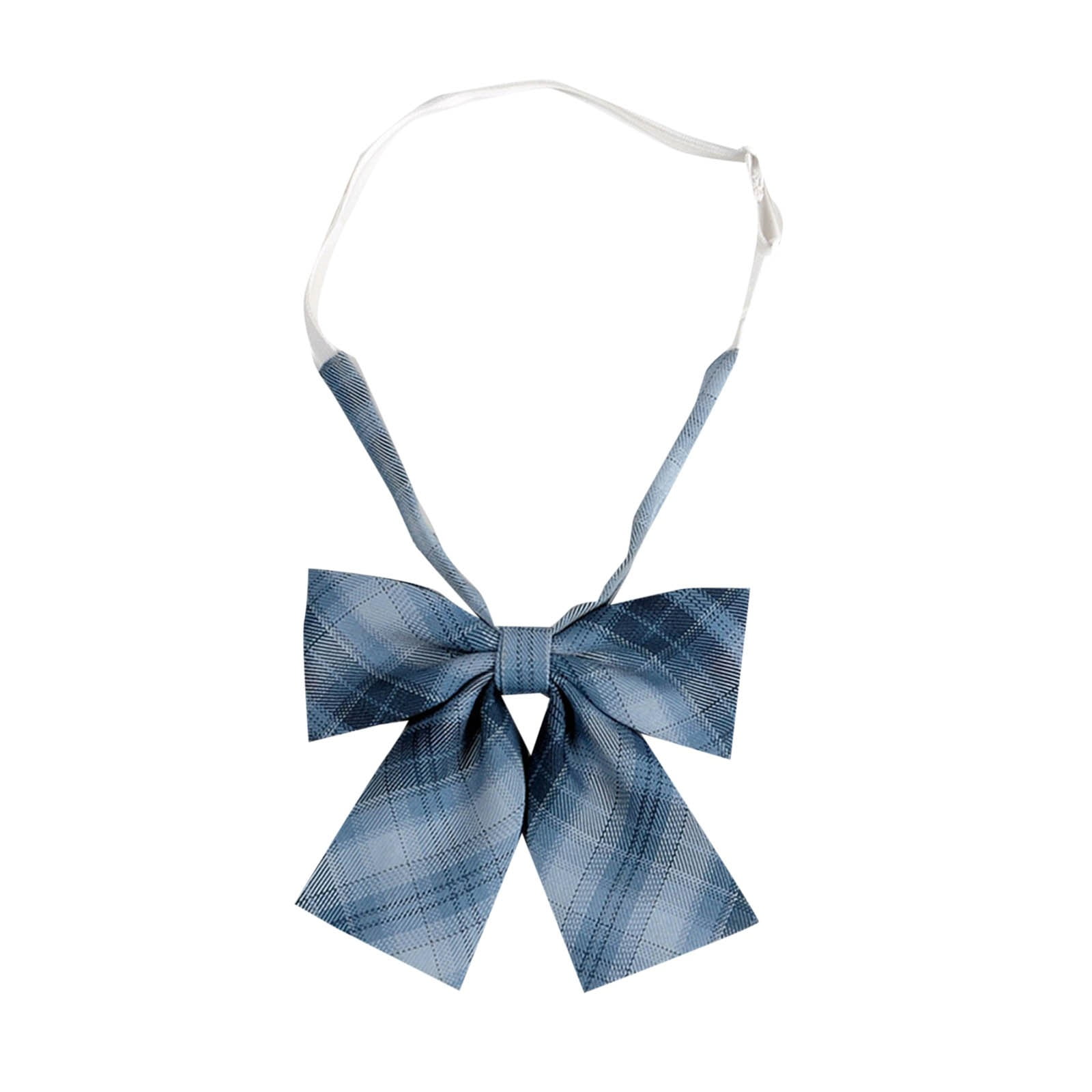 Miqool Women's Girls Pre-Tied Adjustable Plaid Big Knotbow Shirt Bow ...