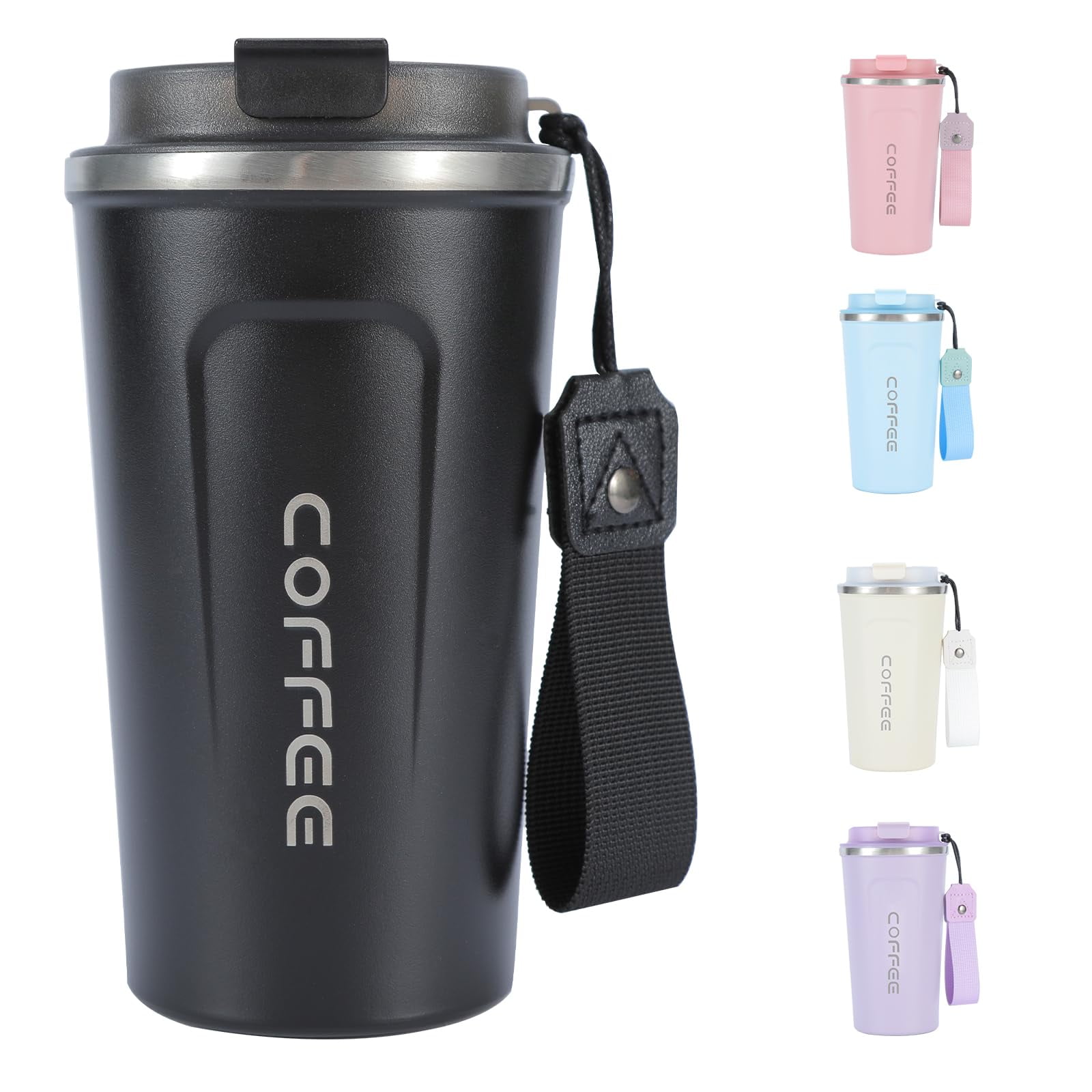 Deals of the week! 510Ml Insulated Coffee Mug With Lid, Reusable Travel ...