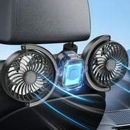 Car Fan, 12 Volt Fan for Backseat, Headrest 360°Rotatable Dual Head ...