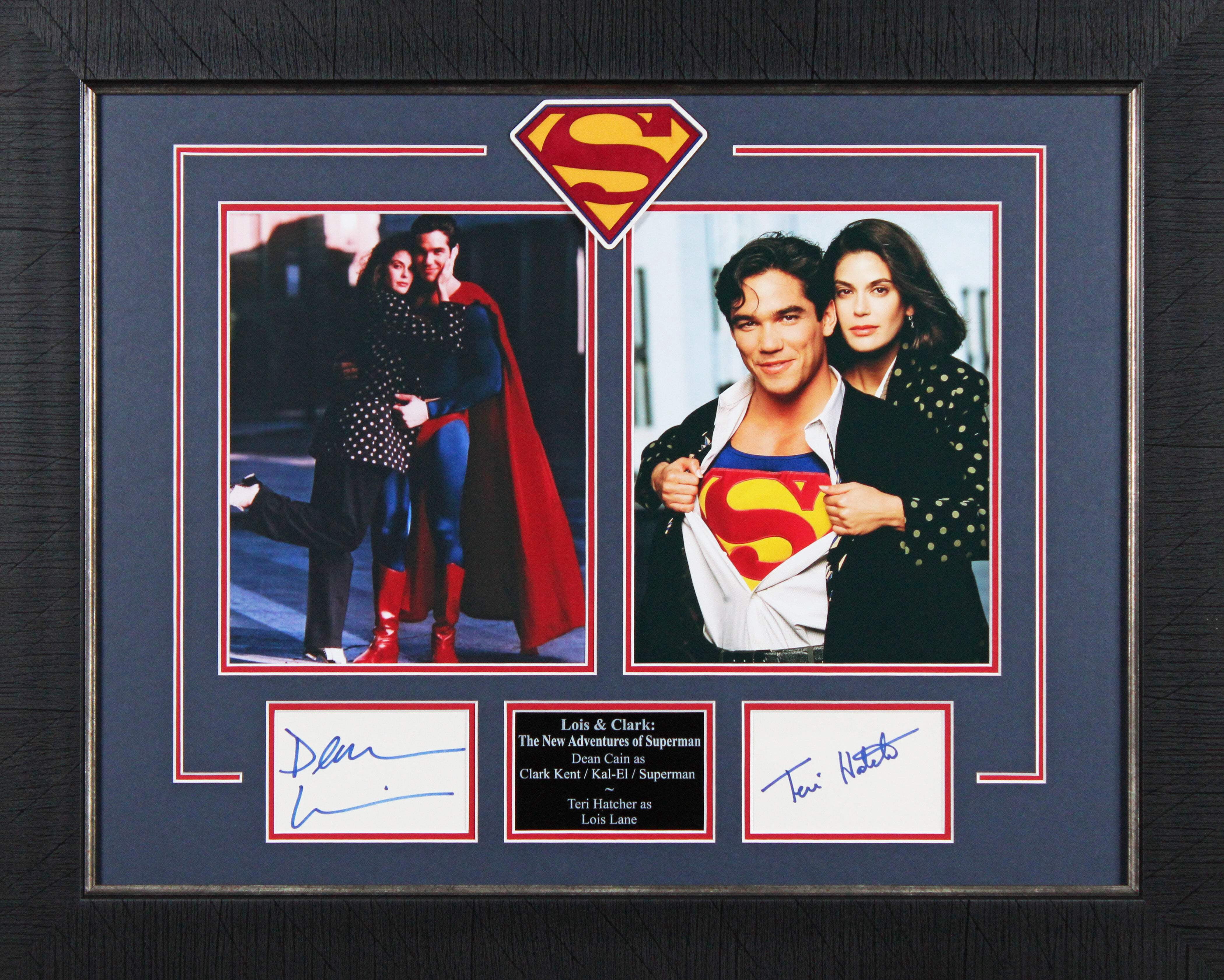 Dean Cain Teri Hatcher Lois Clark: Superman Signed Framed Display BAS ...