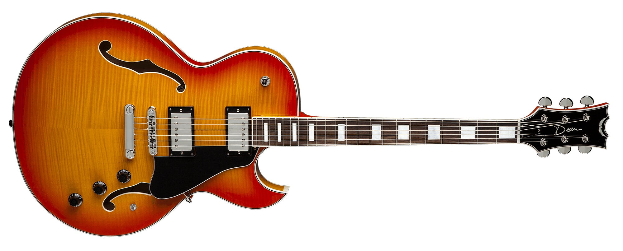 Dean 6 String Colt Flame Top Electric Guitar - Trans Amberburst (COLT ...