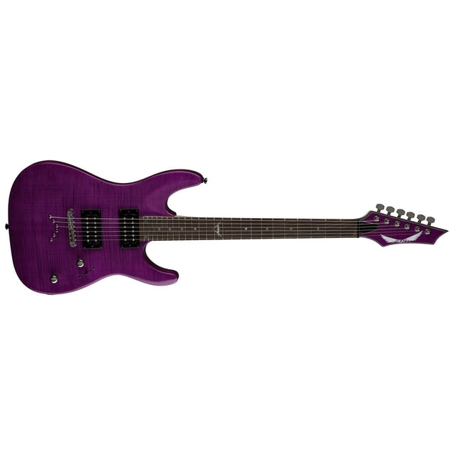Dean 6 String Custom 350 Flame Maple Top Electric Guitar - Trans Purple ...