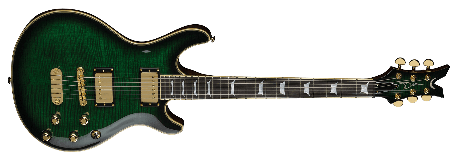 Dean DCR ICON TGR Dean Custom Run 15 Icon Trans Green Electric Guitar ...