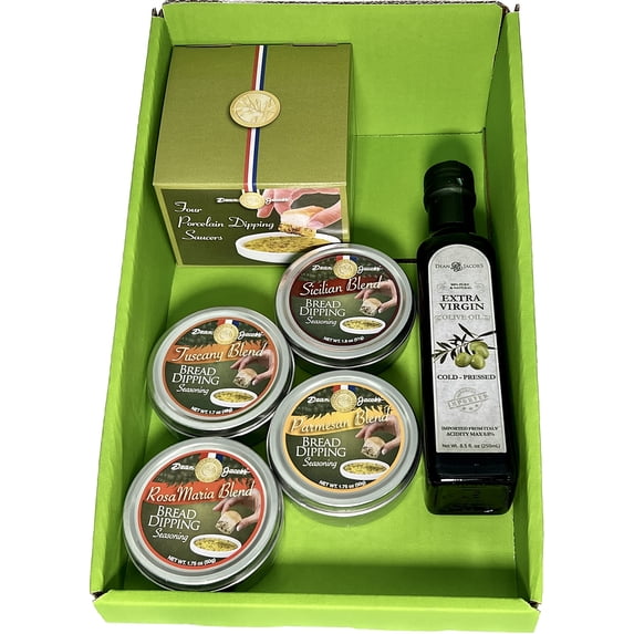 Dean Jacob's 9 pc. Collection with 4 Bread Dipping Tins, Saucers & Cold ...