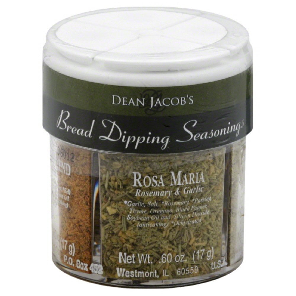 Dean Jacob's Bread Dipping SSF20 Seasoning, 4 Flavor Variety Pack, 2.4 ...