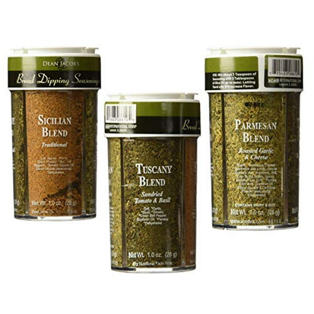Dean Jacobs Bread Dipping Seasonings, Large, 4.0-Ounce (4 Spice Variety ...