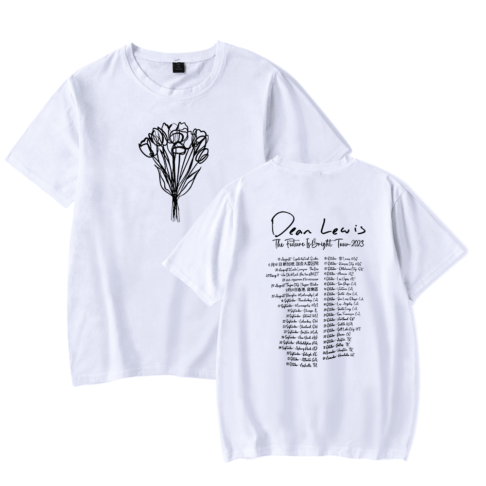 Dean Lewis Merch T-Shirt The Future Is Bright Tour 2023 Short Sleeve ...