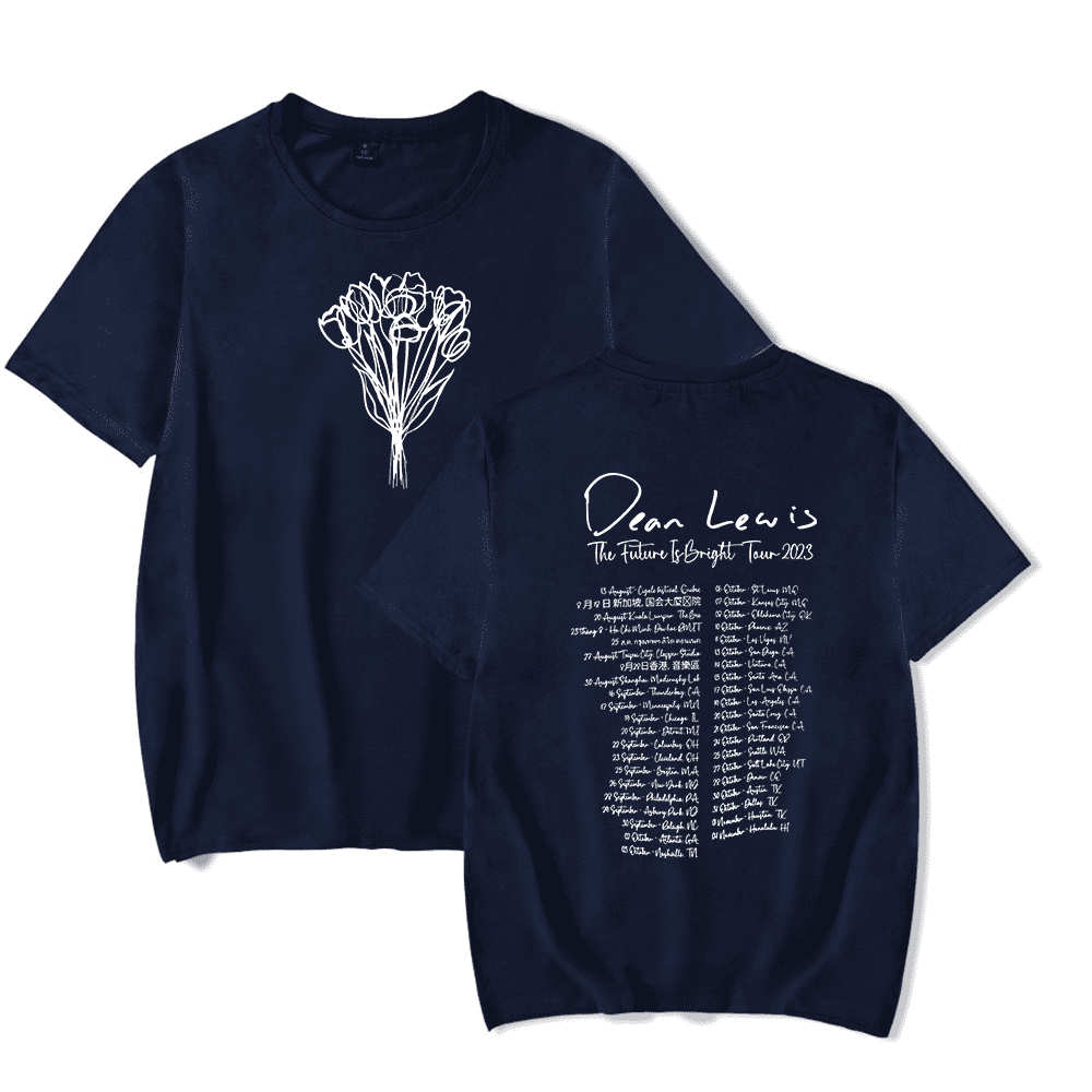 Dean Lewis Merch T-Shirt The Future Is Bright Tour 2023 Short Sleeve ...