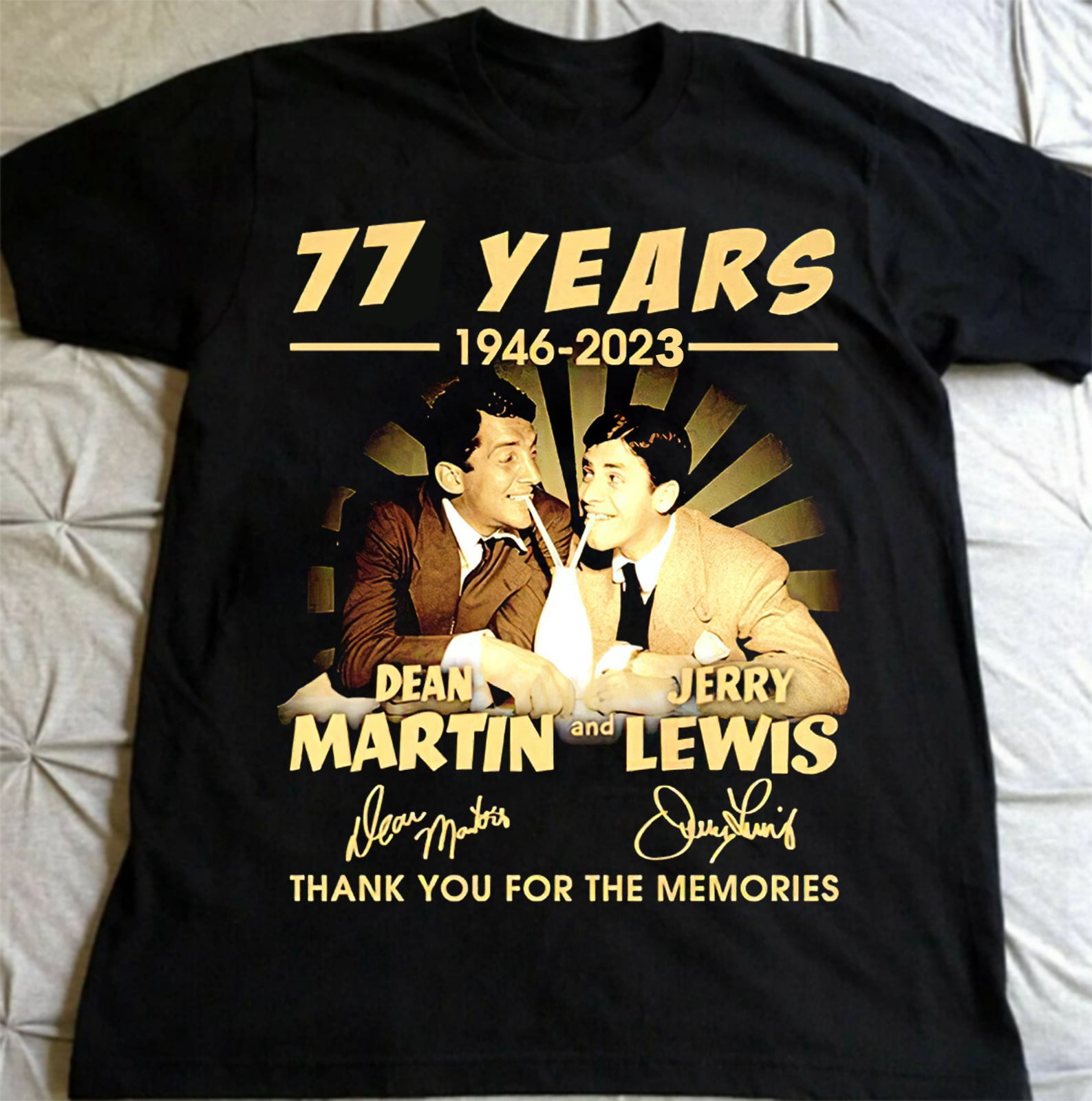 Dean Martin and Jerry Lewis Short Sleeve Cotton T Shirt S-4XL Signature ...