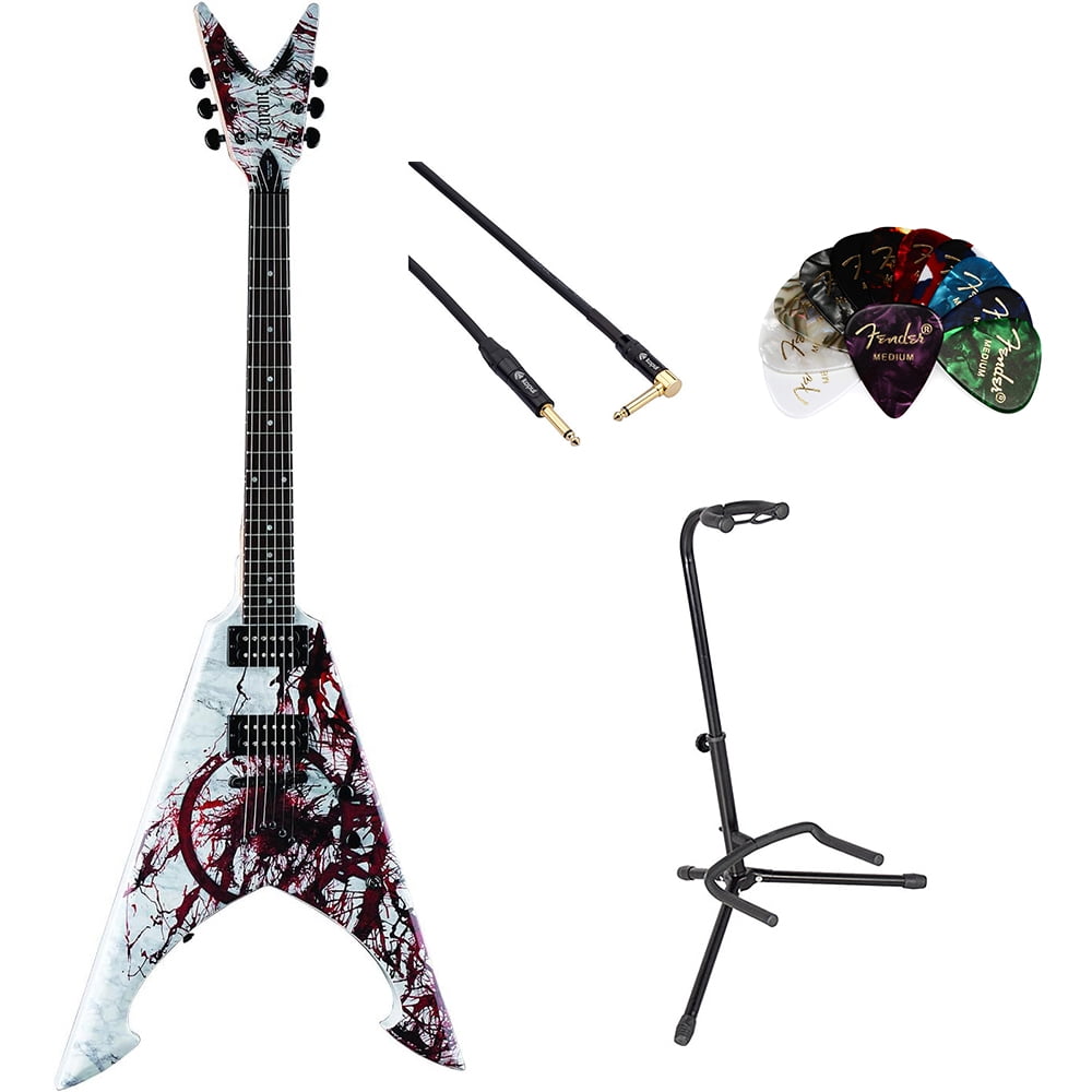 Dean Michael Amott Tyrant X Electric Guitar, Splatter Bundle with Gator ...
