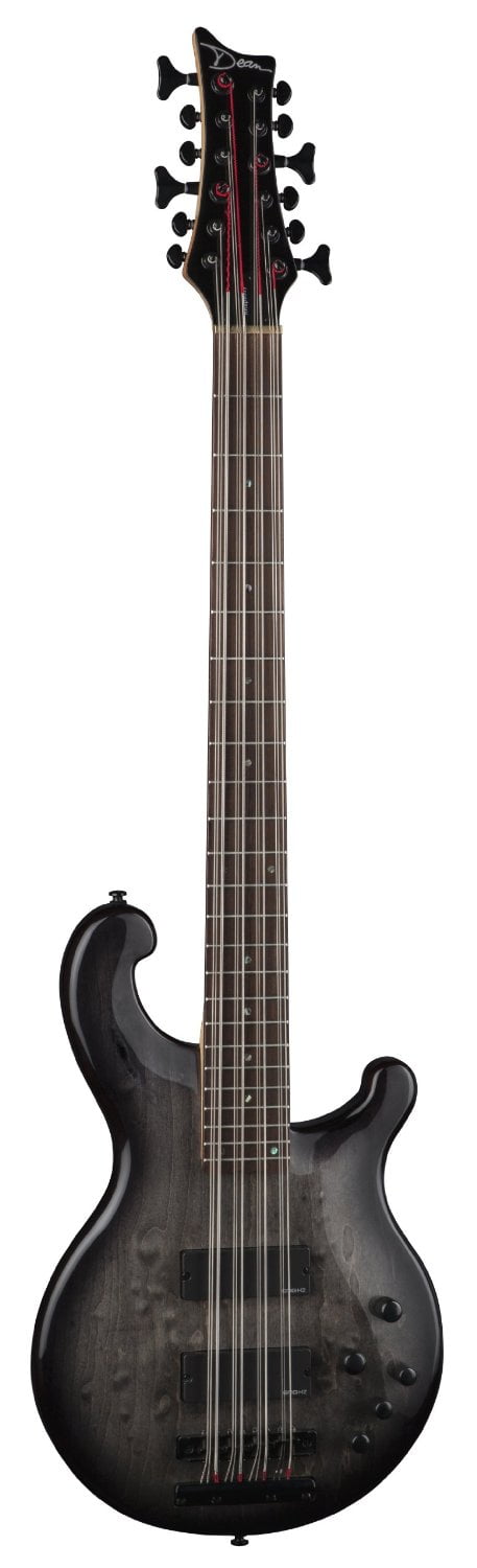 Dean RH12 TBK Rhapsody 12 String Bass In Trans Black With Abalone Dot ...