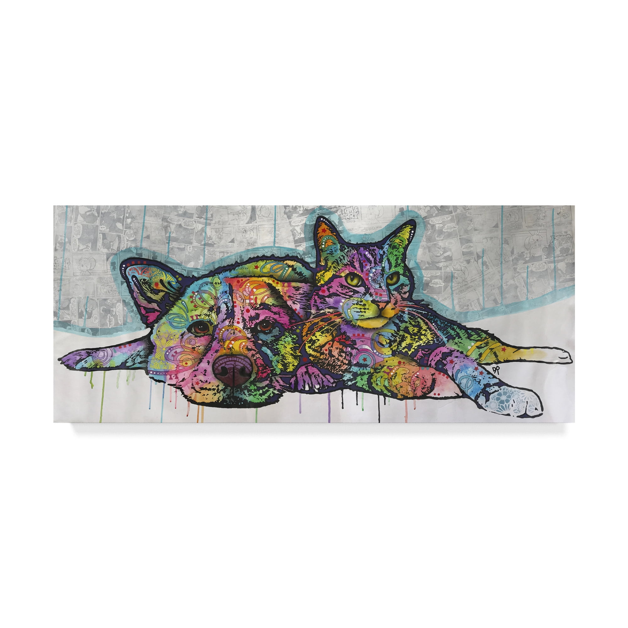 Dean Russo 'Cat And Dog Companions' Canvas Art - Walmart.com
