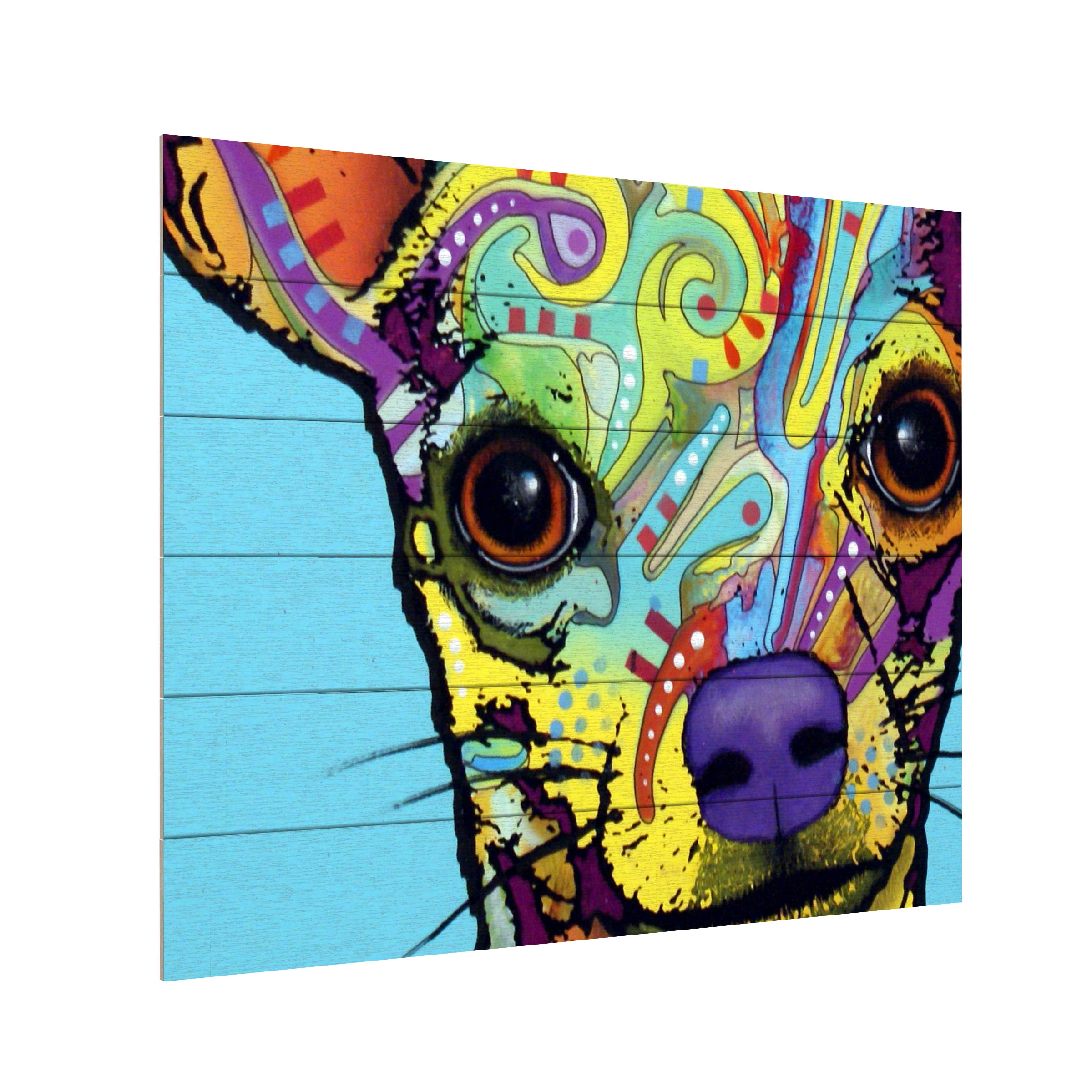 Dean Russo 'Chihuahua' Wood Slat Art - Walmart.com