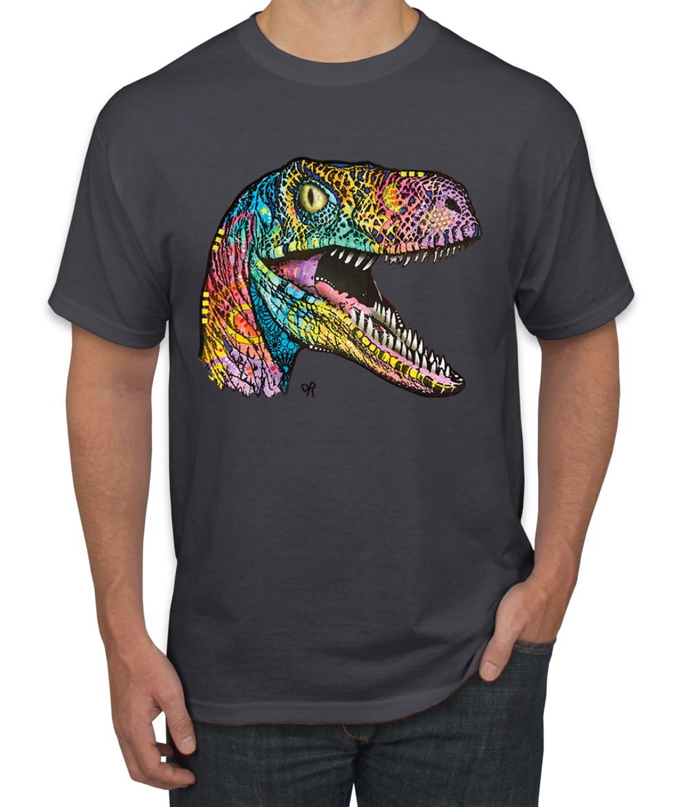 Dean Russo Raptor Animal Lover Men's Graphic T-Shirt, Charcoal, Small ...