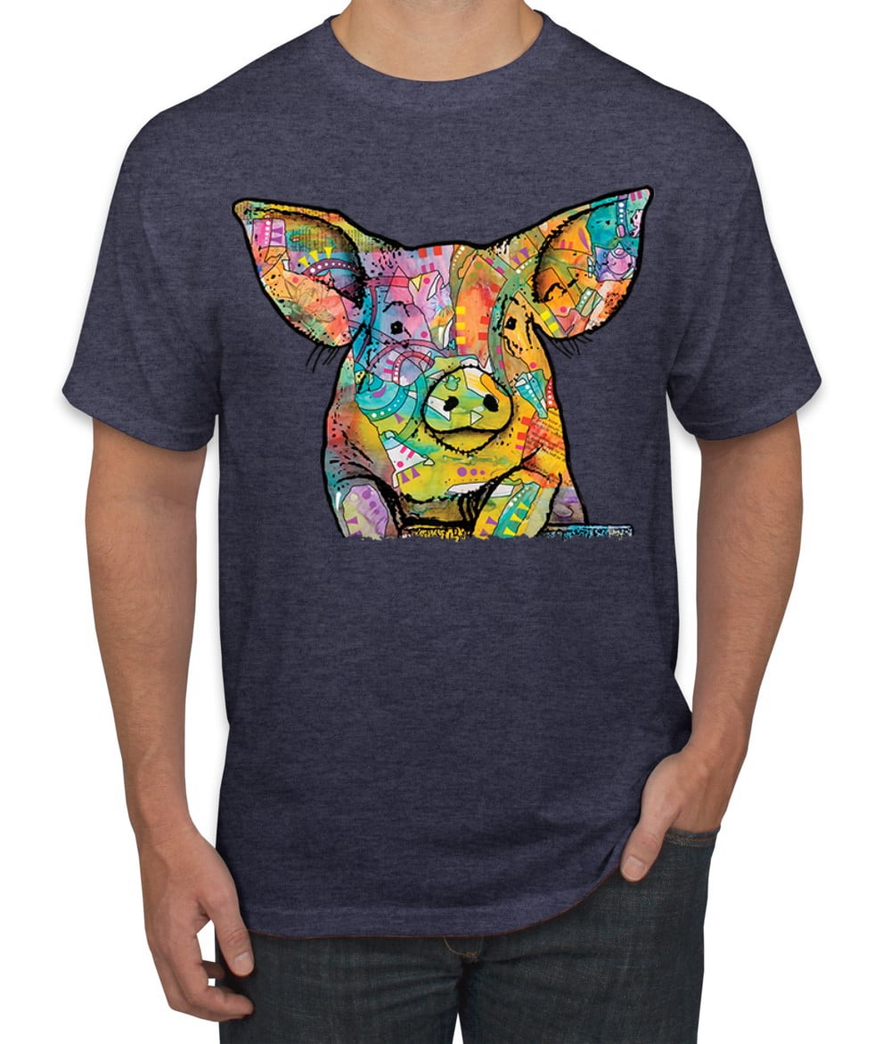 Dean Russo The Pig Animal Lover Men's Graphic T-Shirt, Vintage Heather ...