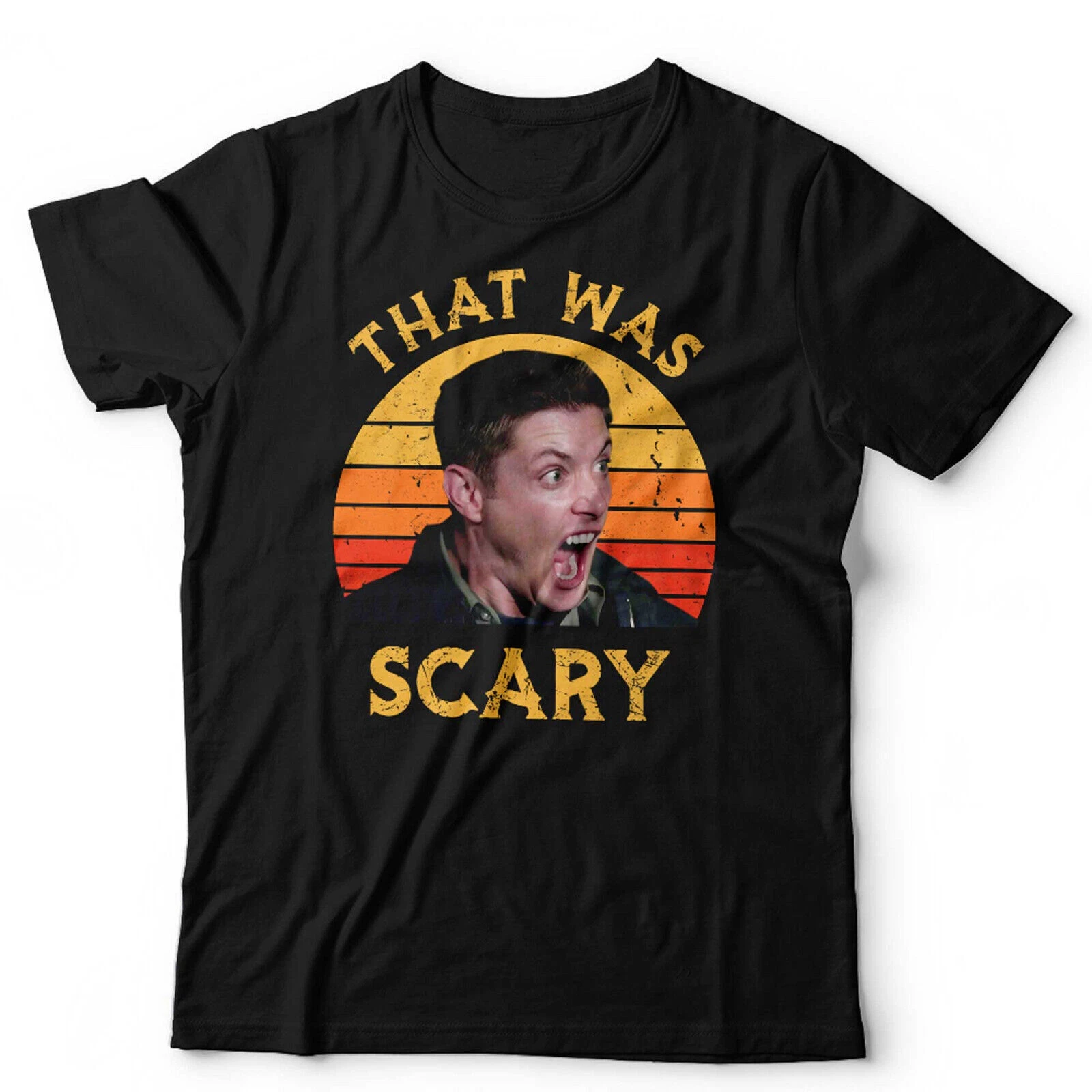 Dean Winchester That Was Scary Retro Vintage TV Tribute Funny Classic ...