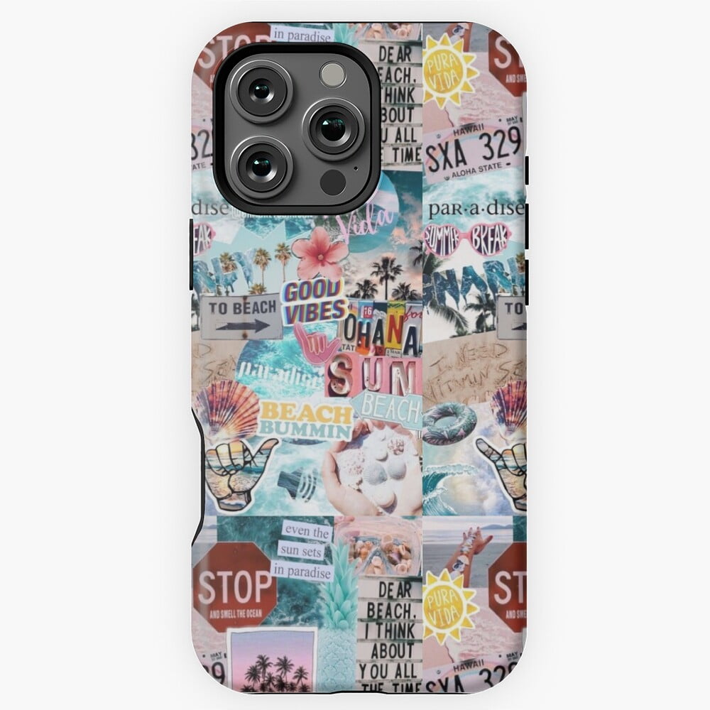 Dear Beach Funny Summer Quote Art iPhone Case 17 16 15 14 13 12 11 Pro ...