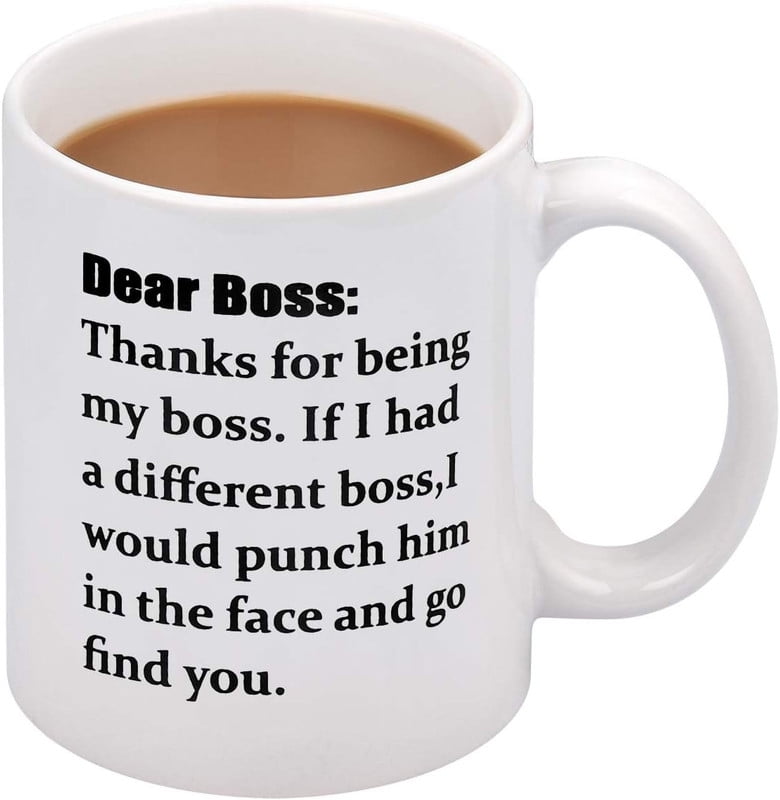 Dear Boss Coffee Mugs for Boss Day Mugs for Boss Funny Boss Mug for ...