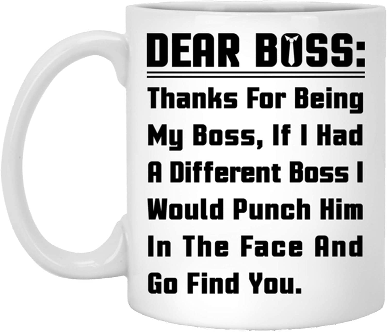 Dear Boss Thanks for Being My Boss Mug Boss's Day Gift Cute Ceramic ...