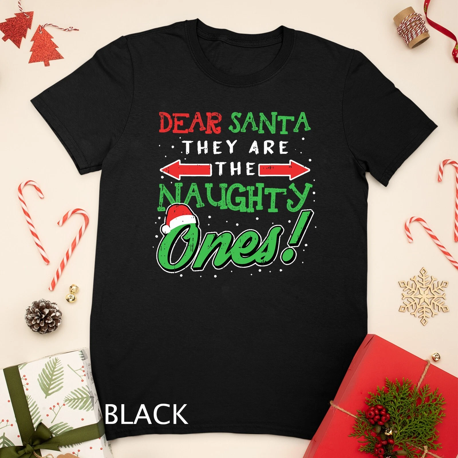 Dear Claus They Are The Naughty Ones Funny Christmas Gift Unisex T ...