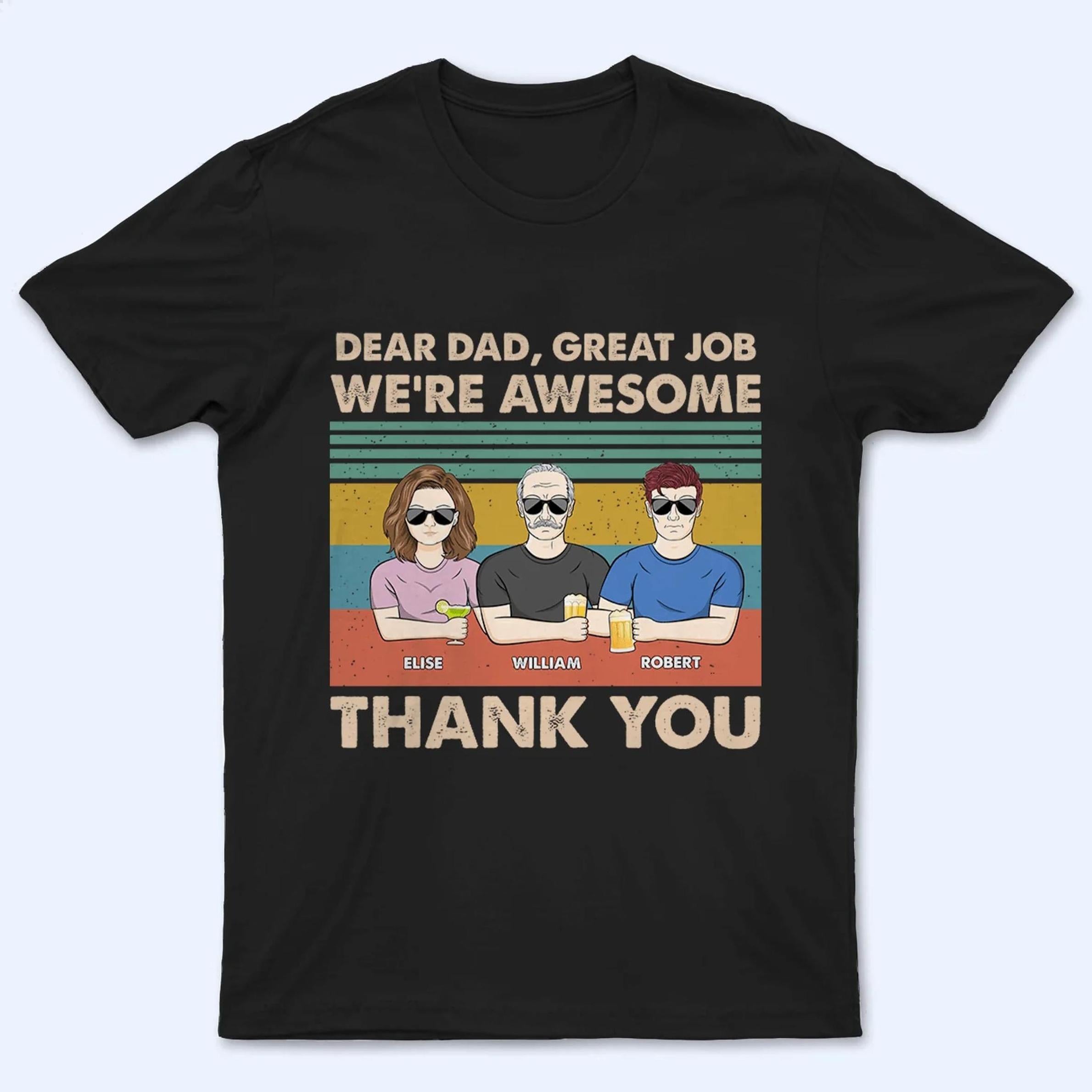 Dear Dad, Great Job We're Awesome Thank You, Father's Day Gift for Dad ...