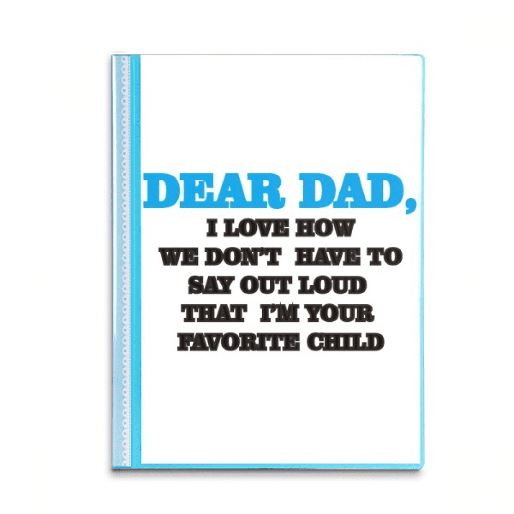 Dear Dad Letter Festival Quote Book Sheet Protectors Portfolio Binder ...