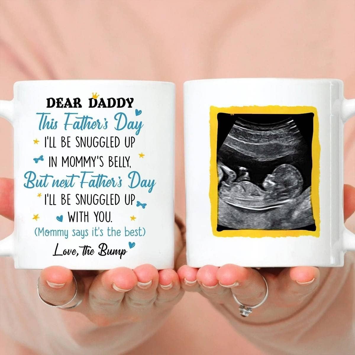Dear Daddy From Bump Mug Happy Father's Day, First Fathers Day Baby's ...