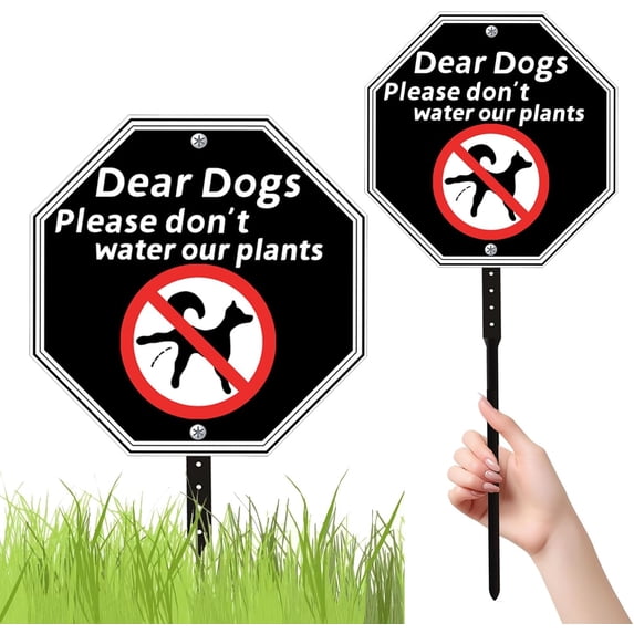 Dear Dogs Please Don't Water Our Plants,Funny Yard Sign with Stake ...
