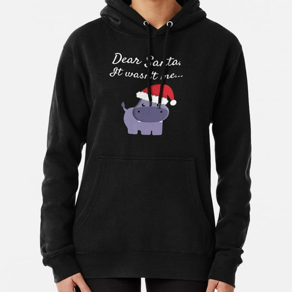 Dear Helper It Wasn’t Me Funny Christmas Hippo Hoodie Shirt ,for Men ...