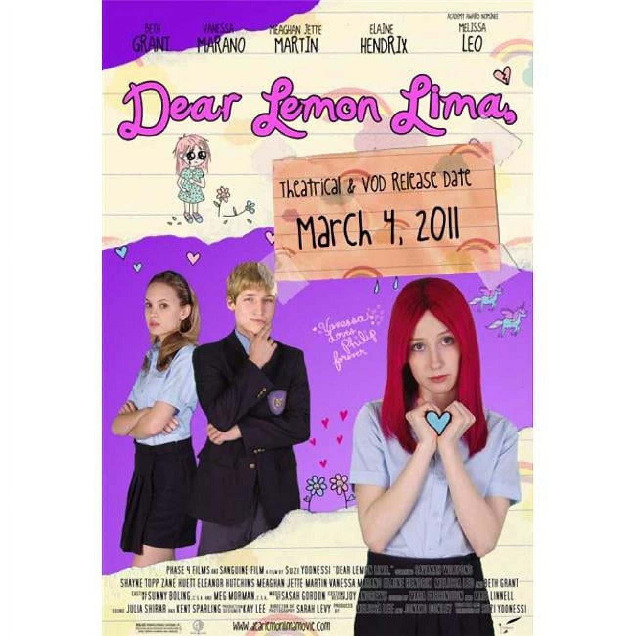 Dear Lemon Lima Movie Poster - 27 x 40 in. - Walmart.com