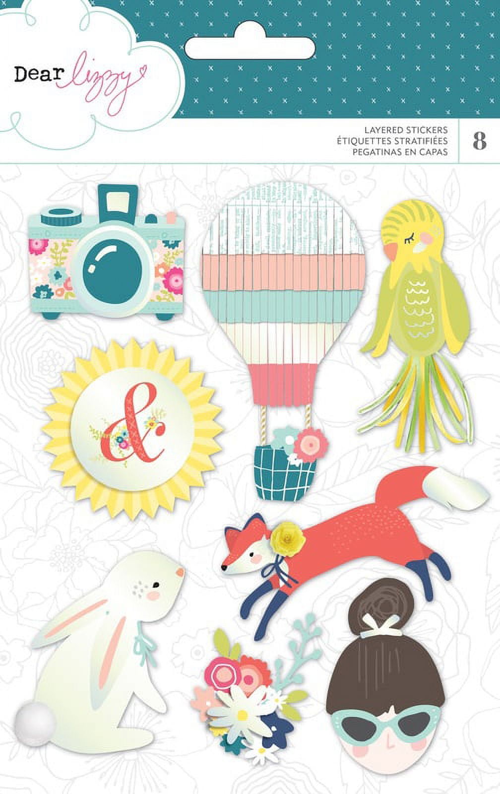 Dear Lizzy Lovely Day Layered Stickers - Walmart.com