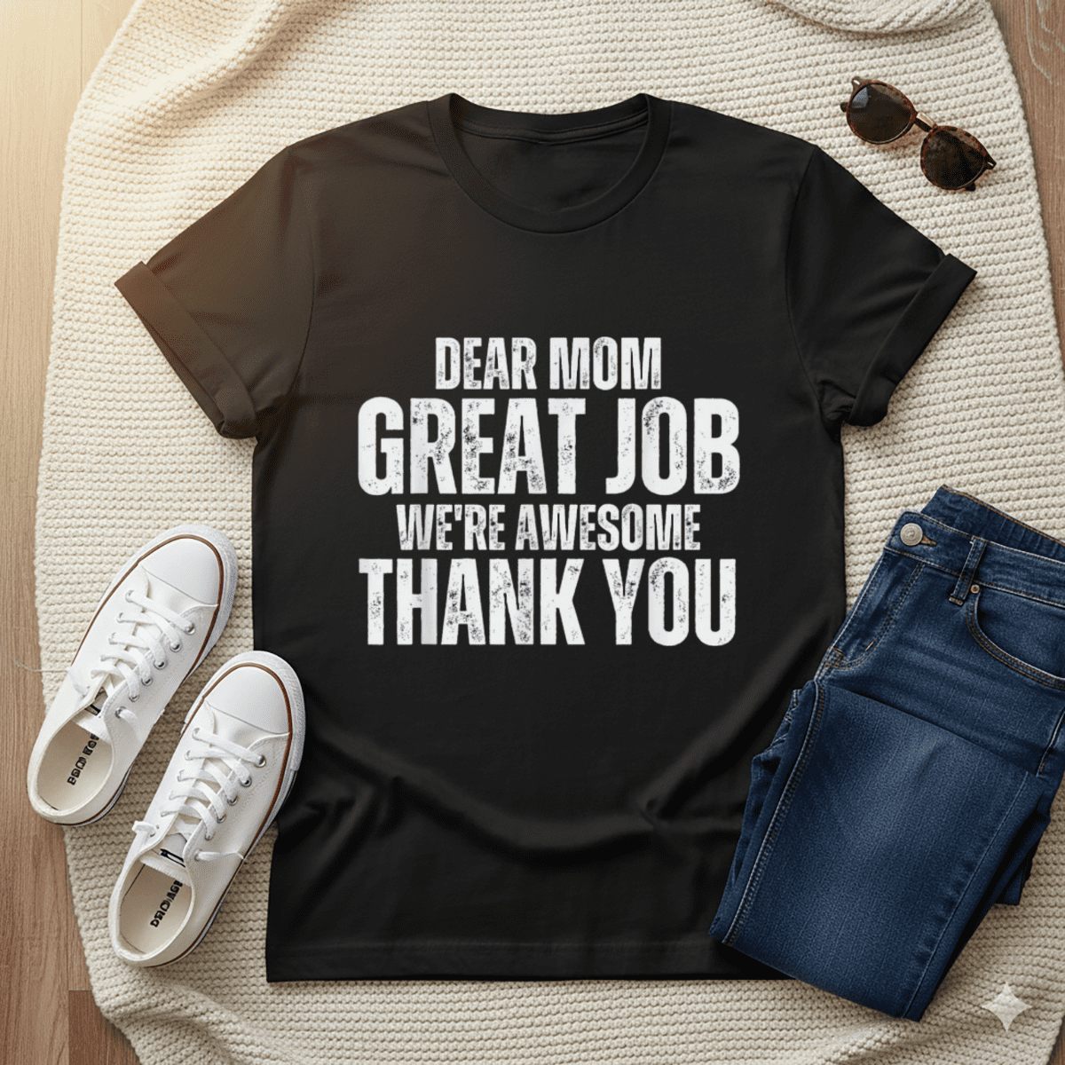 Dear Mom Great Job We're Awesome Mother's Day Family Gift Unisex T ...