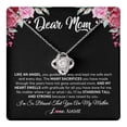 Dear Mom Like An Angel Necklace, Gold Love Knot Necklace - Walmart.com