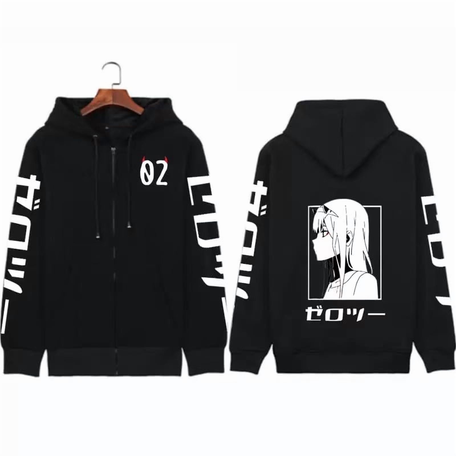 Dear No Franxx Zero Two Anime Graphic Print Zip Up Hoodie Multiple ...