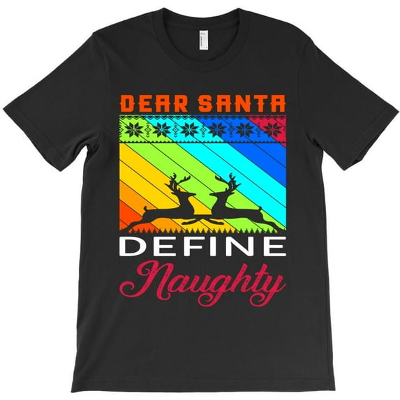 Dear St. Nick Define Naughty Funny Christmas Holiday Graphic - Perfect ...