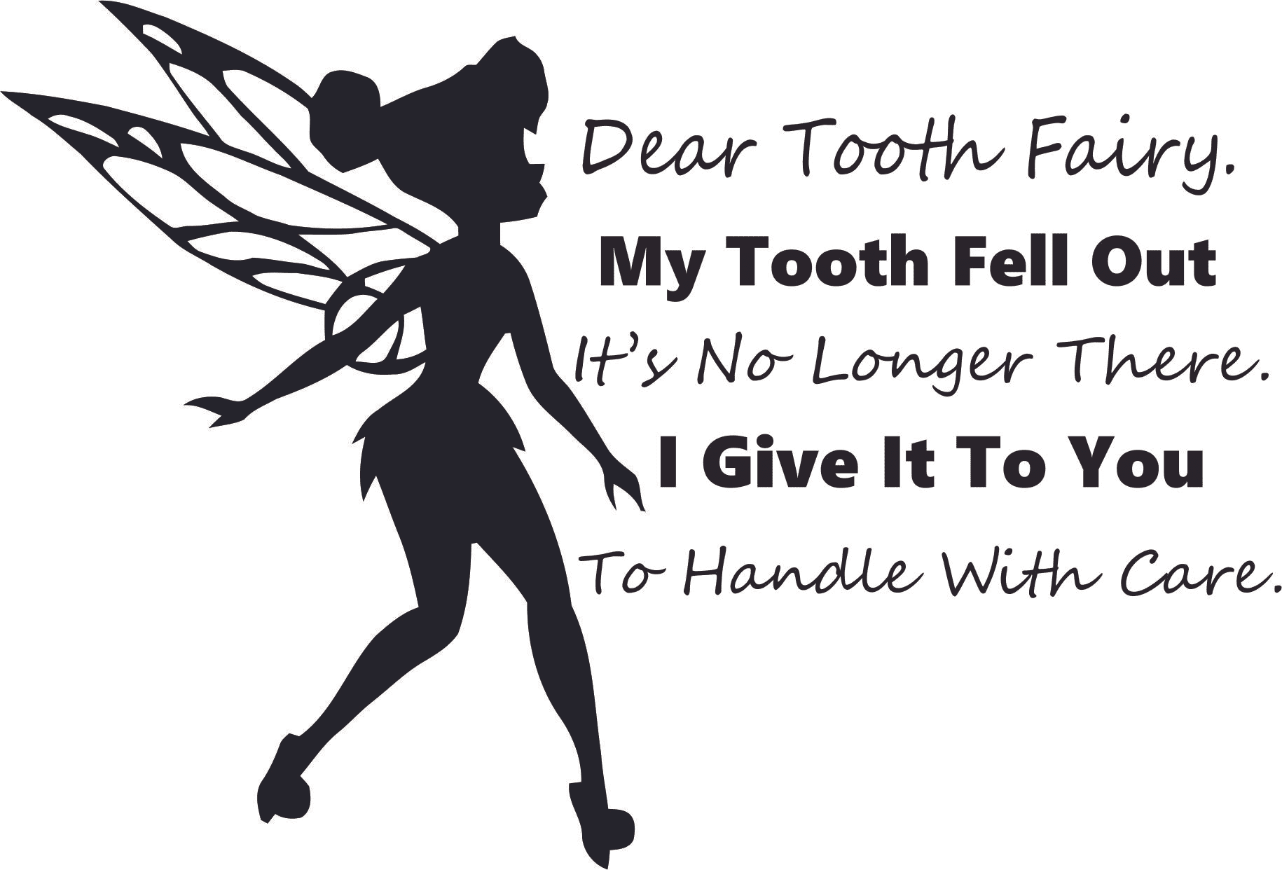 Dear Tooth Fairy My Tooth Fell Out Folklore Fantasy Children Quote ...