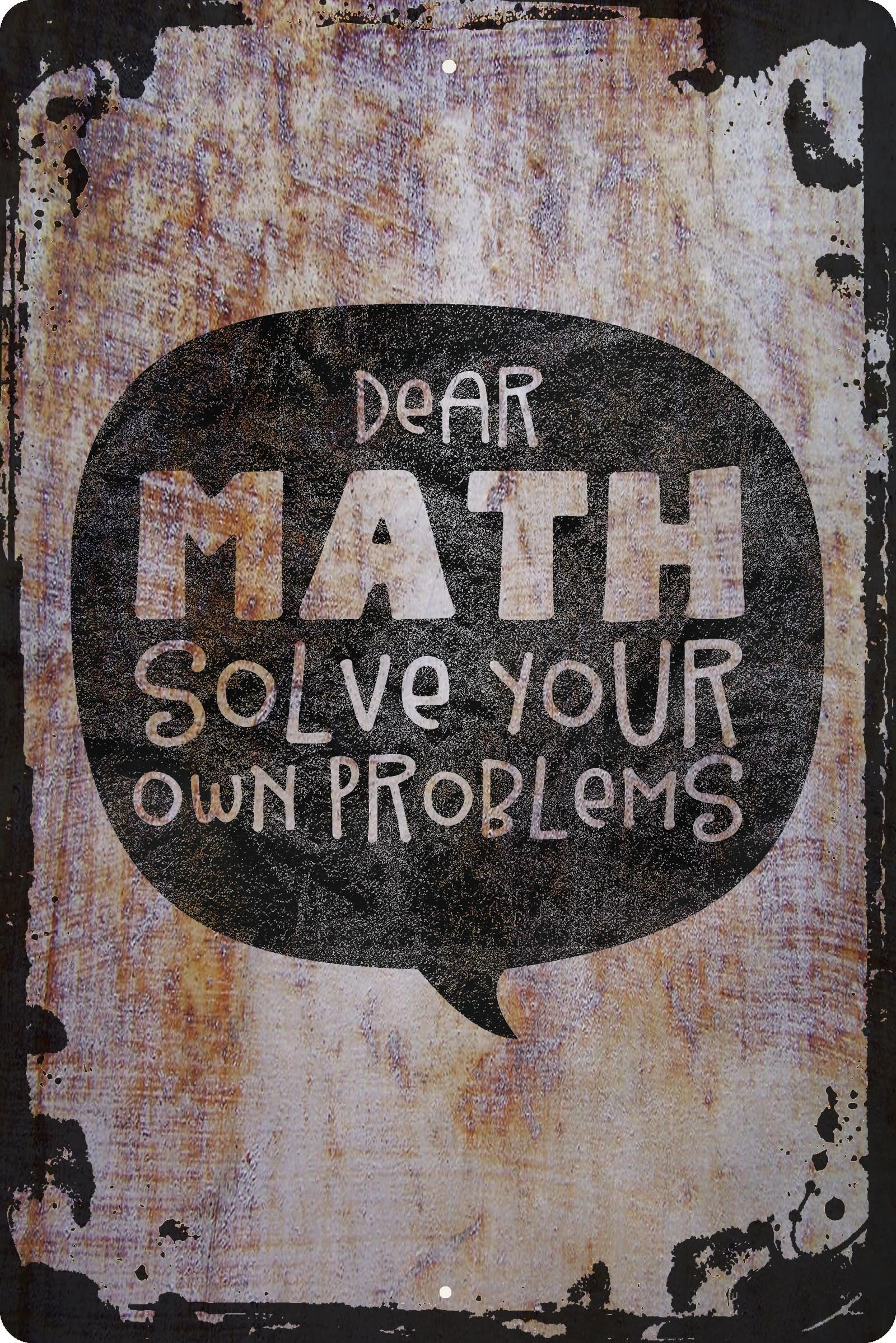 Dear math solve your own problems quote funny numbers Beige Wall Art ...