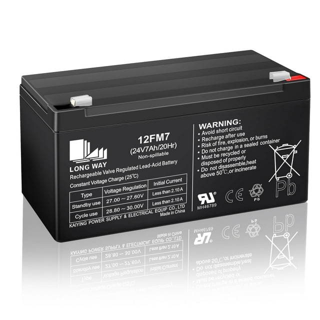 DearAuto 24V 7Ah Rechargeable Sealed Lead Acid Battery - Suitable for ...