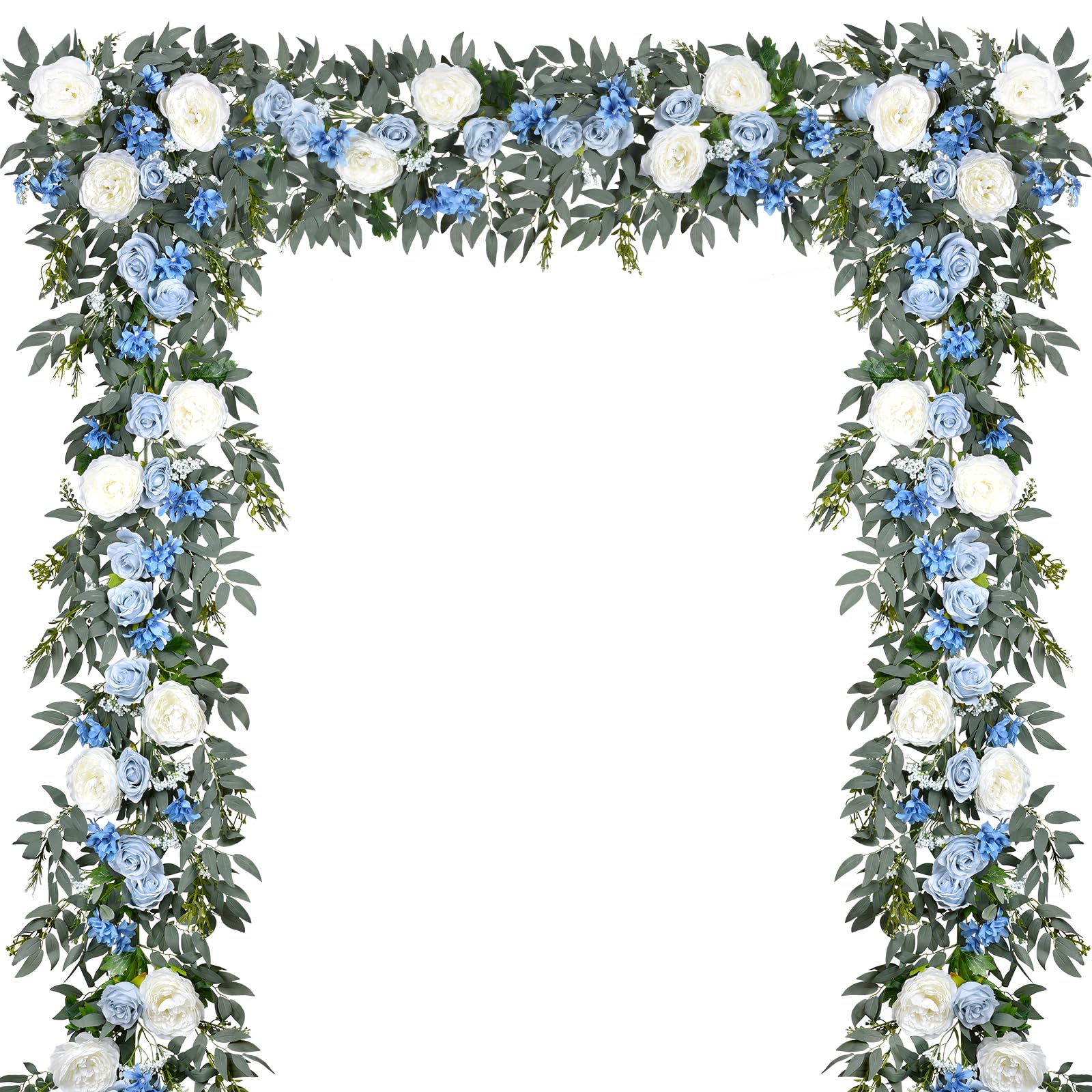 DearHouse 2Pack Artificial Peony Flower Garland - 6ft/Strand Silk Peony ...
