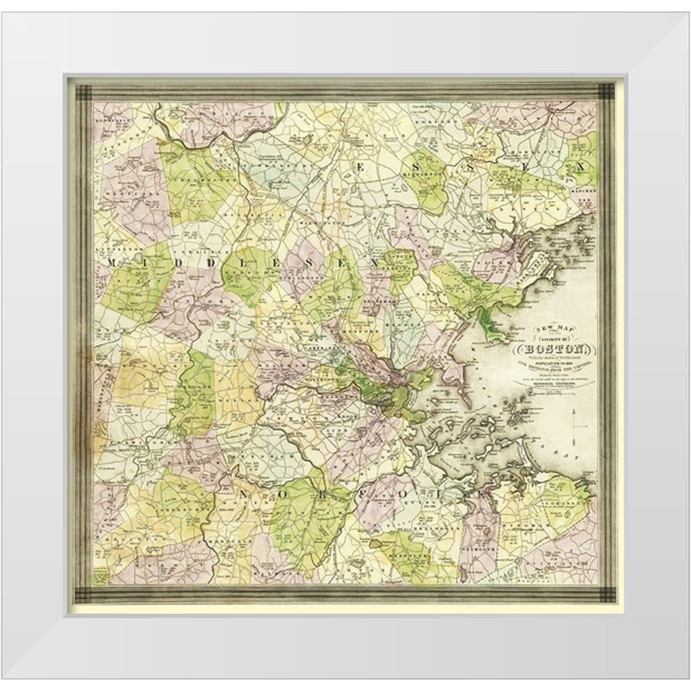 Dearborn 27x26 White Modern Wood Framed Museum Art Print Titled ...