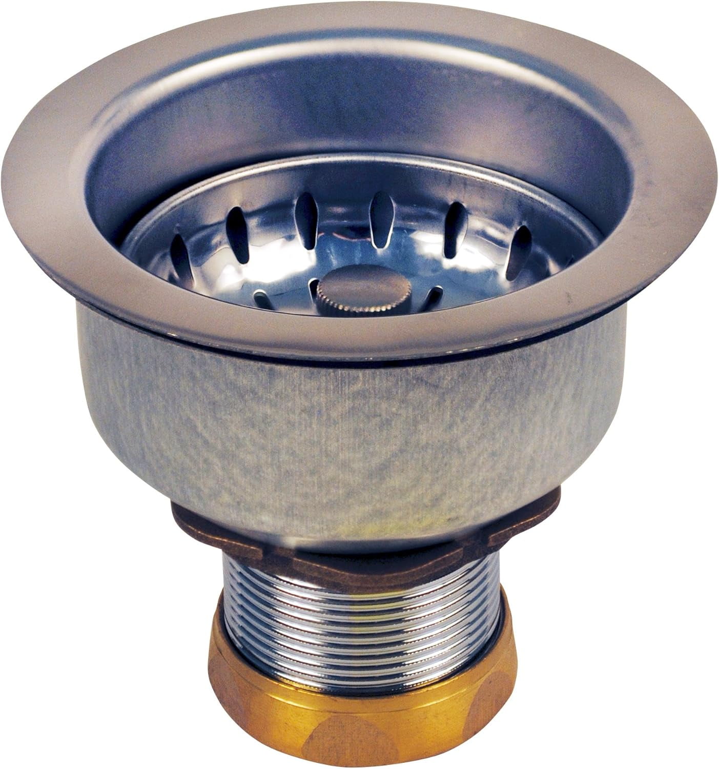 Dearborn Brass Sink Basket Strainer with Deep Locking Cup and Brass ...