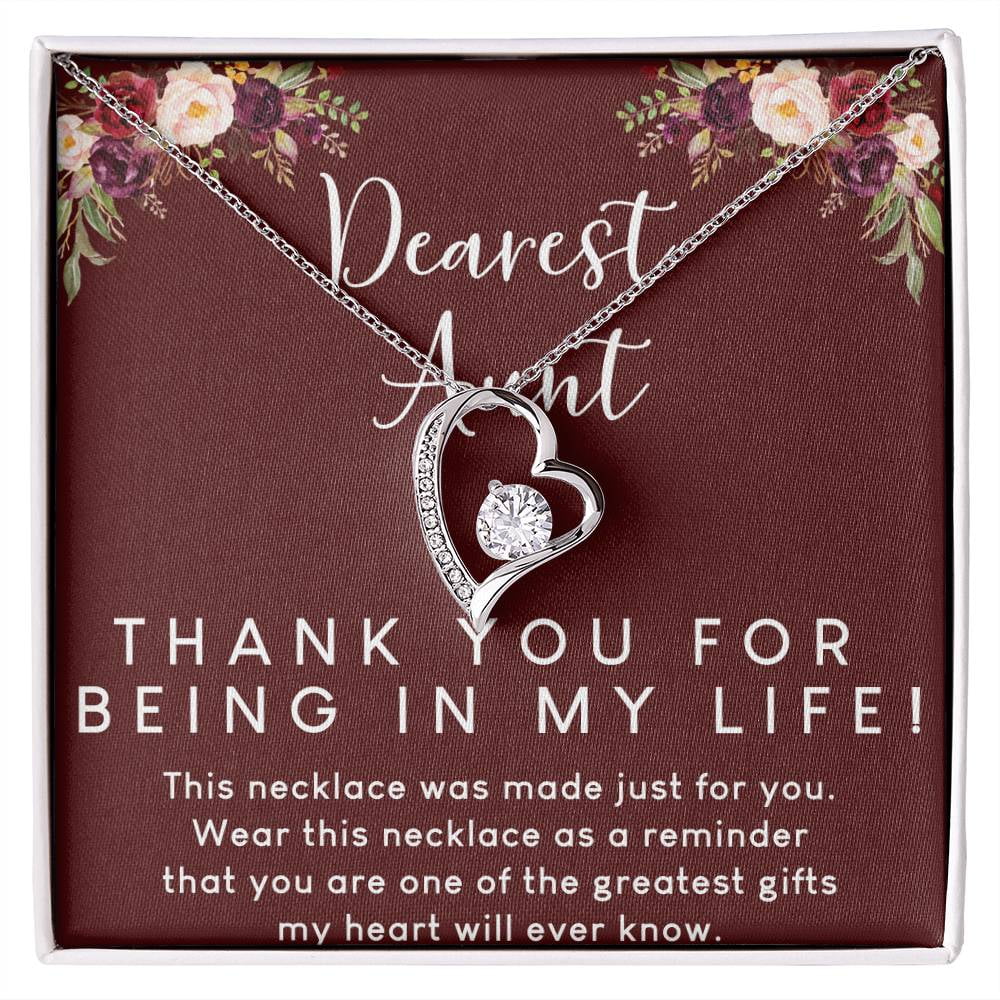 Dearest Aunt - You Are One Of The Greatest Gift - Forever Love Necklace ...