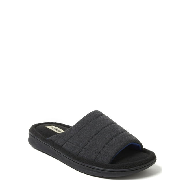 Dearfoams Cozy Comfort Men's Jersey Slide Slippers - Walmart.com