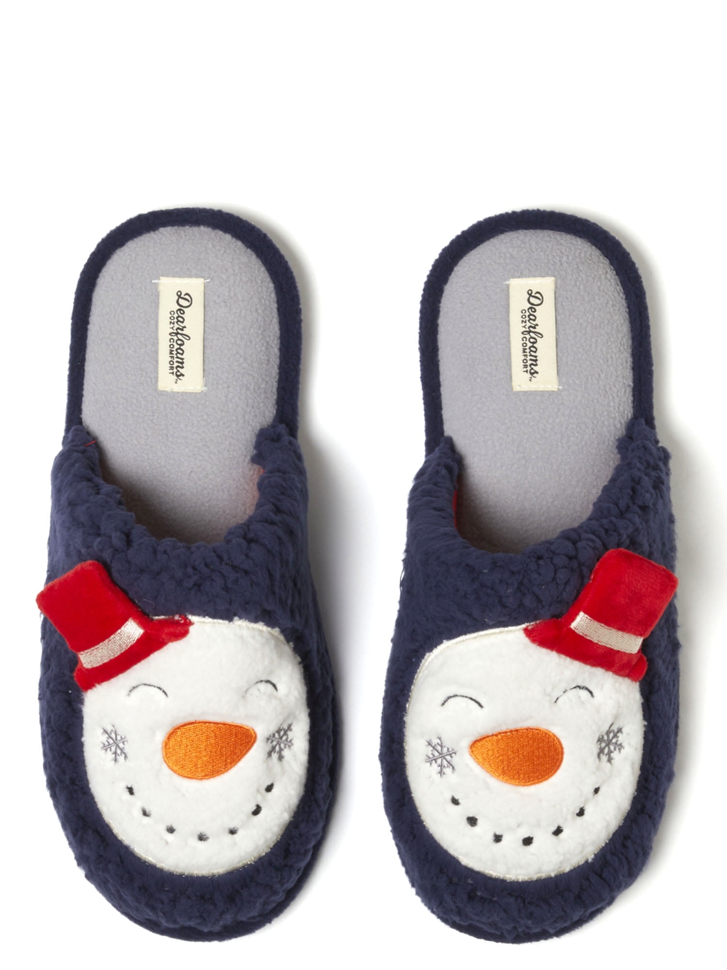 Dearfoams Cozy Comfort Unisex Snowman Scuff Slippers - Walmart.com
