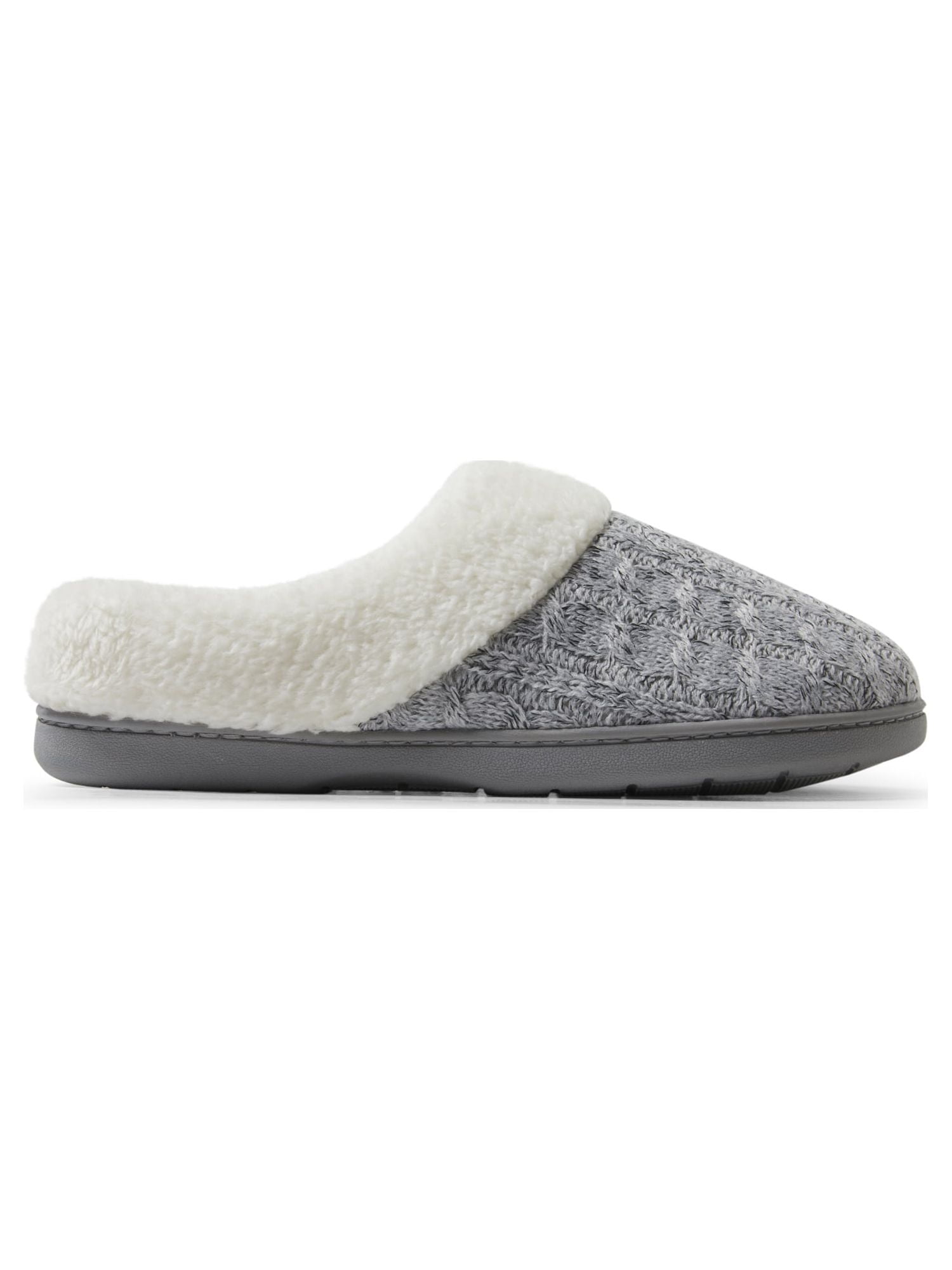 Dearfoams Cozy Comfort Women's Cable Knit Clog Slippers - Walmart.com