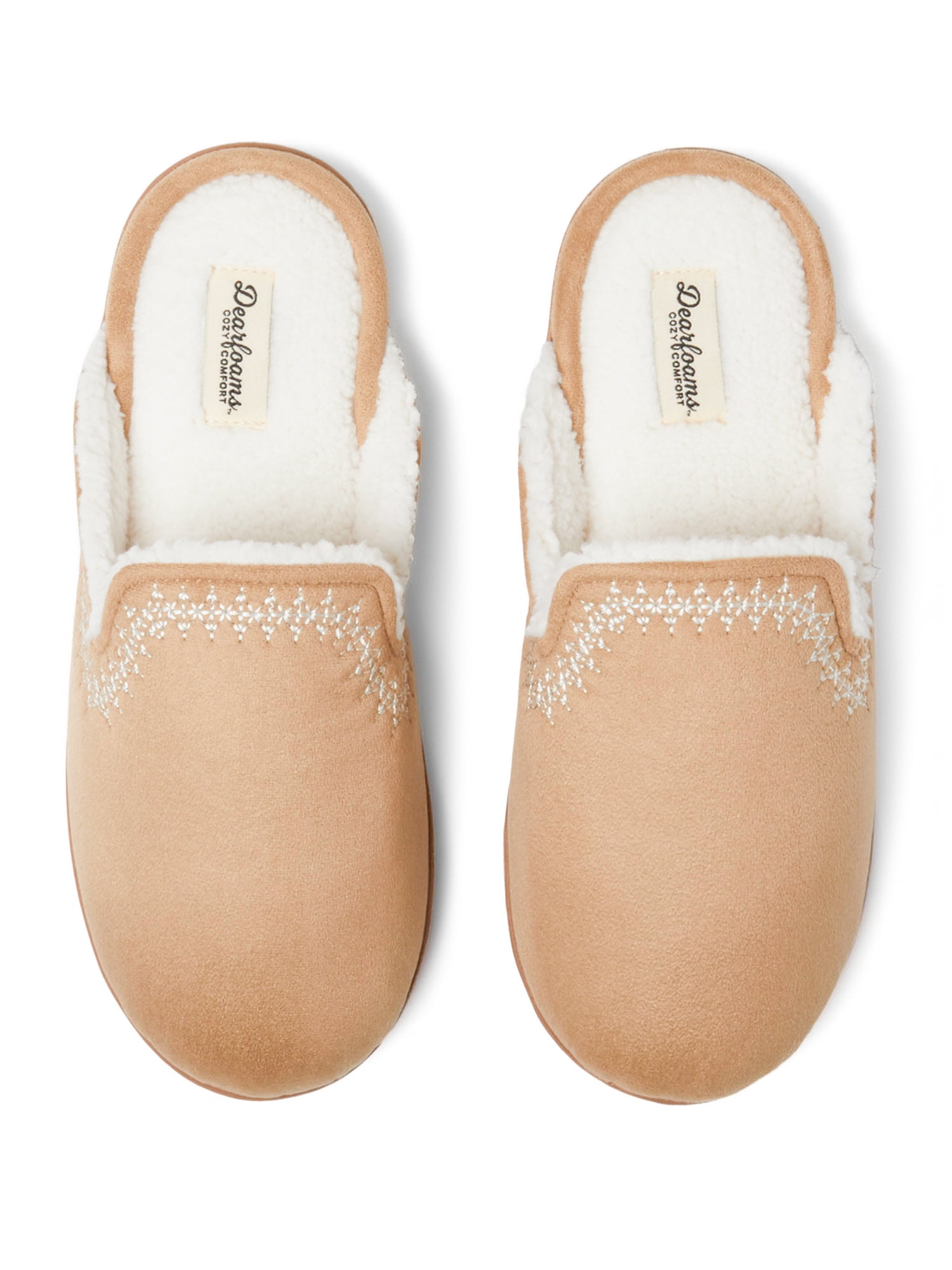 Dearfoams Cozy Comfort Women's Indoor Outdoor Embroidered Clog Slippers ...