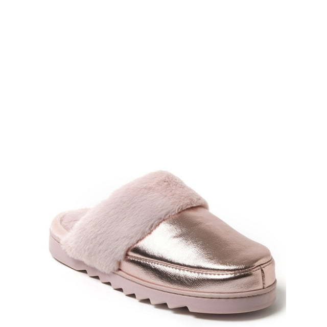 Dearfoams Cozy Comfort Women's Metallic Scuff Slippers - Walmart.com